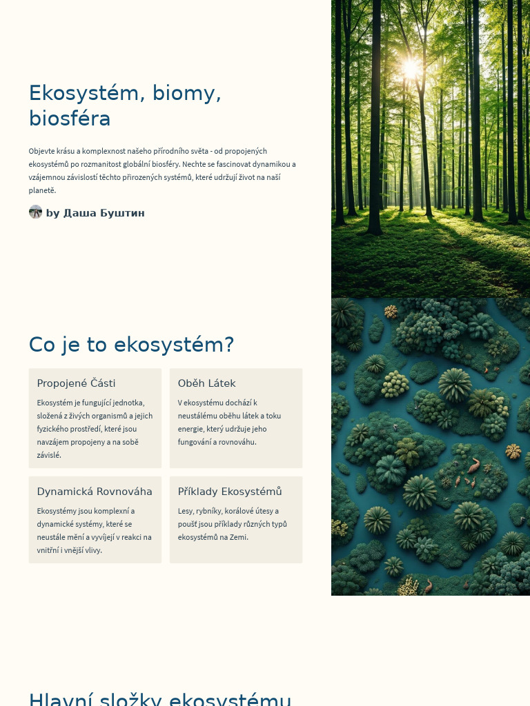 Ekosystem Biomy Biosfera | PDF