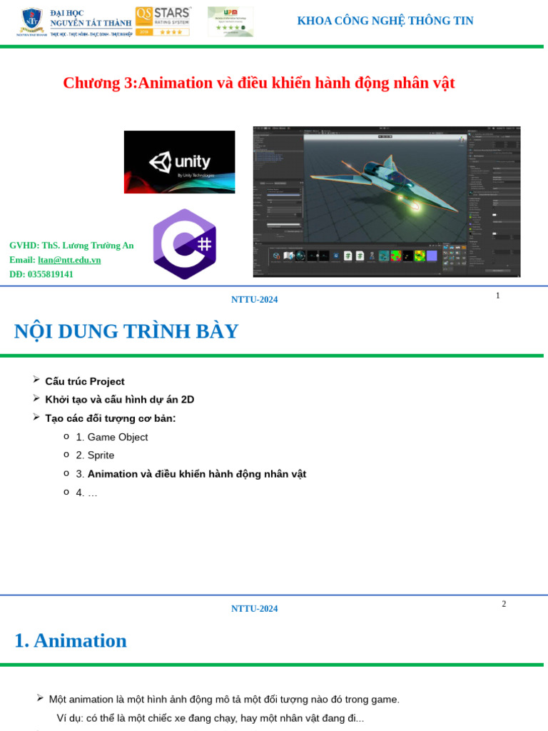 Bài 3 Animation Và Điều Khiển Hành Động Nhân Vật | PDF