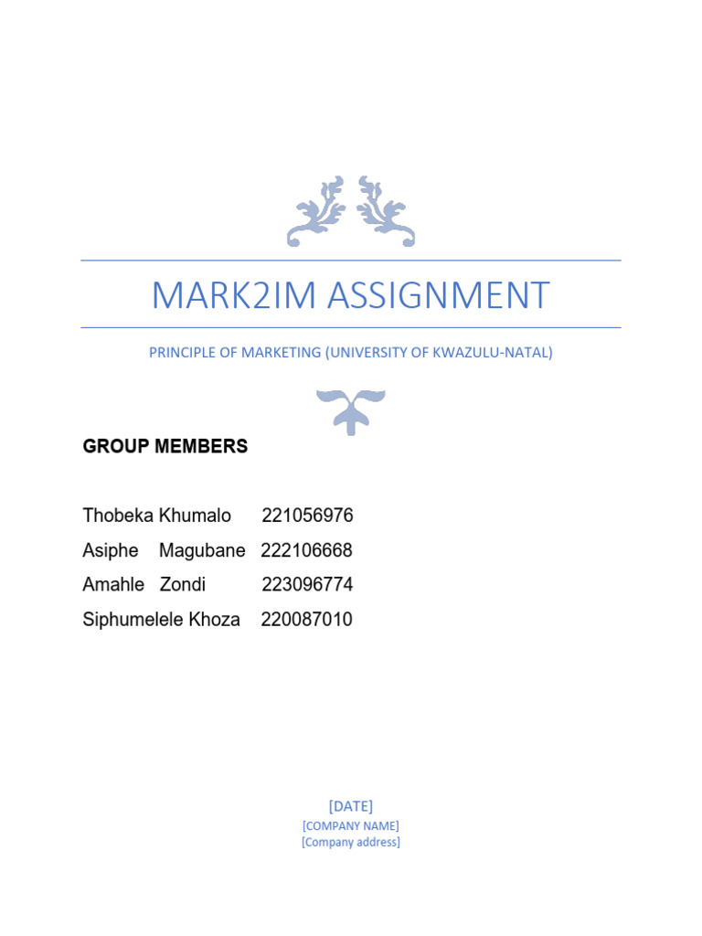 Marketing - Assignment (1) THEEE ORIGINAL TURN | PDF | Marketing ...