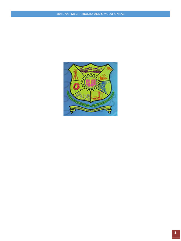 18ME702 Mechatronics and Simulation Lab Manual | PDF | Programmable Logic Controller | Finite ...