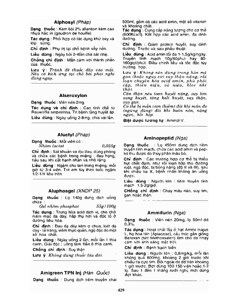 Alphosyl-Alseroxylon-Aluctyl-Aluphosgel-Amigreen TPN Lnj-Aminopeptid ...