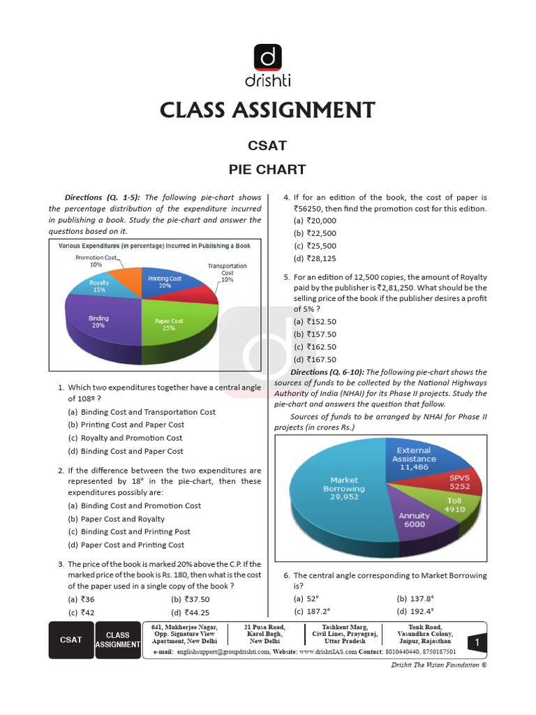 27 Practice Test-36 (Pie Chart) From PPT | PDF | Pie Chart