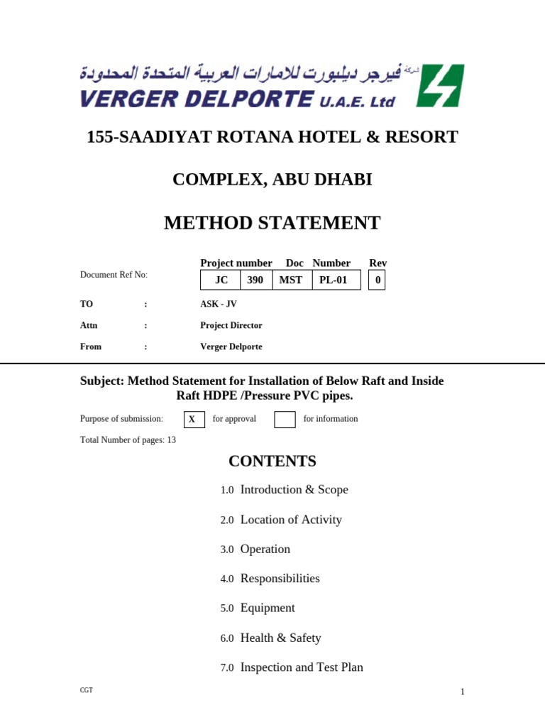 1 Rotana MOS HDPE-Press. Pipe For Drainage (Below & Inside RAFT) | PDF ...