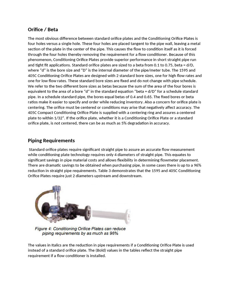 Orifice Beta | PDF | Flow Measurement | Pipe (Fluid Conveyance)