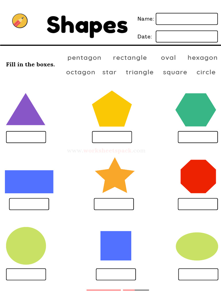 Shapes Learning Worksheets | PDF | Geometric Shapes | Classical Geometry