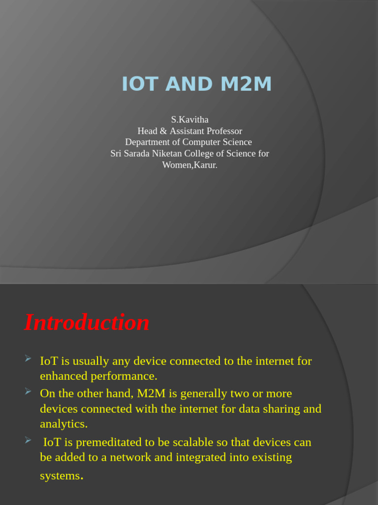 Iot and M2M | PDF | Technology & Engineering