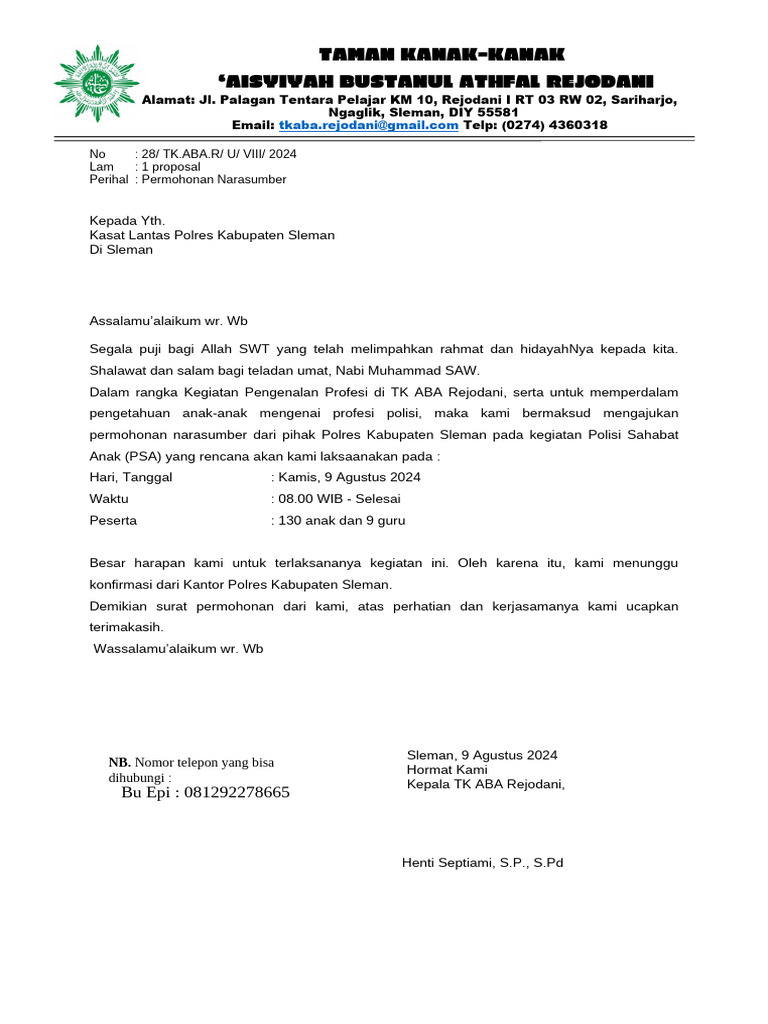 Permohonan Narsum | PDF