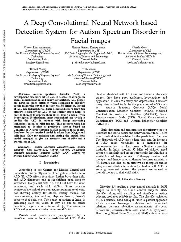 A Deep Convolutional Neural Network Based Detection System For Autism Spectrum Disorder In