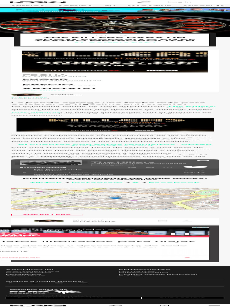 The Killers Dará Un Show Exclusivo en El Teatro Metropólitan | PDF