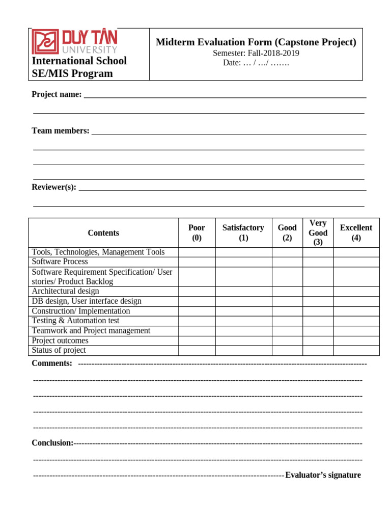 6.midterm Evaluation Form | PDF | Career & Growth