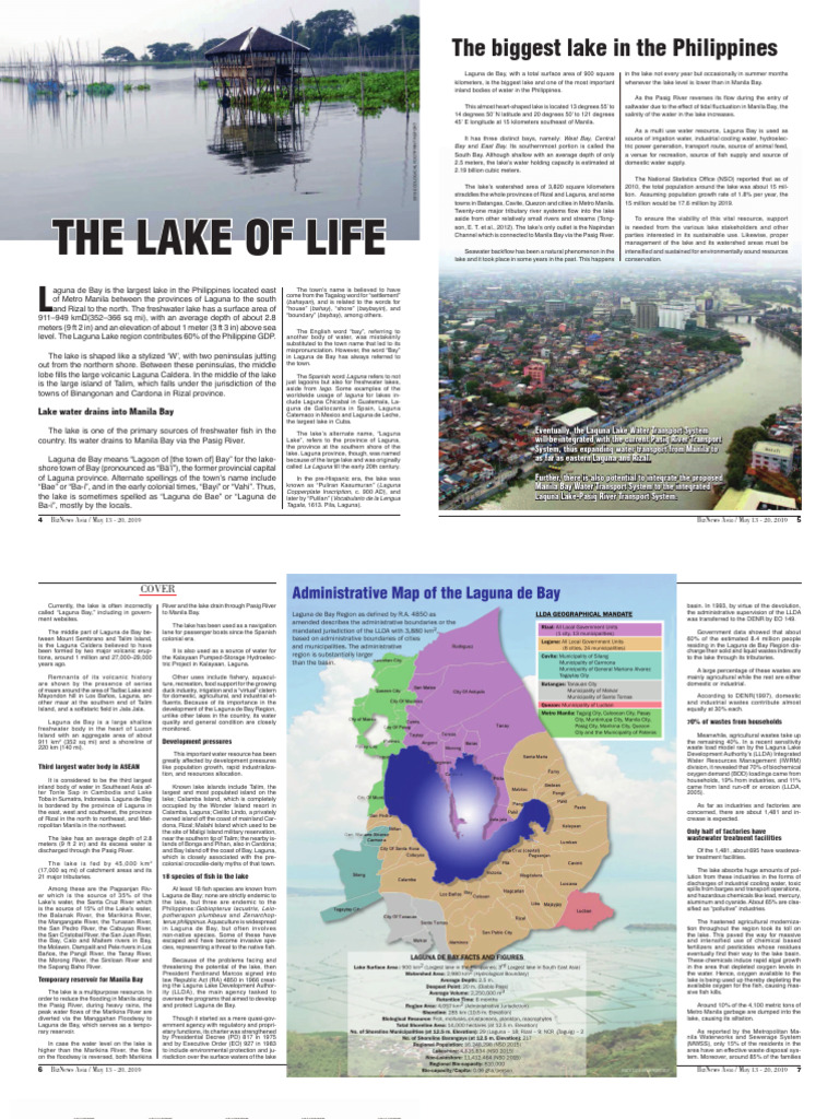 Laguna de Bay: Philippines' Largest Lake | PDF | Environmental ...