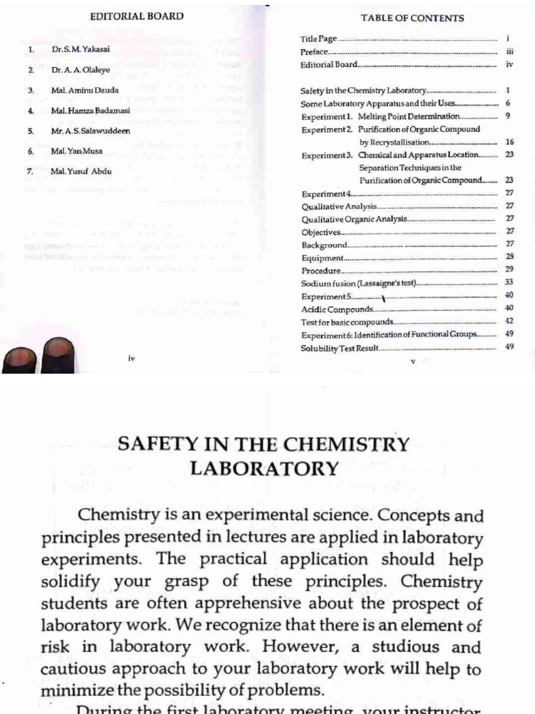 CHM 108 Practical Manual Compressed | PDF