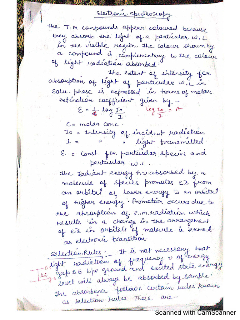 Electronic Spectros | PDF