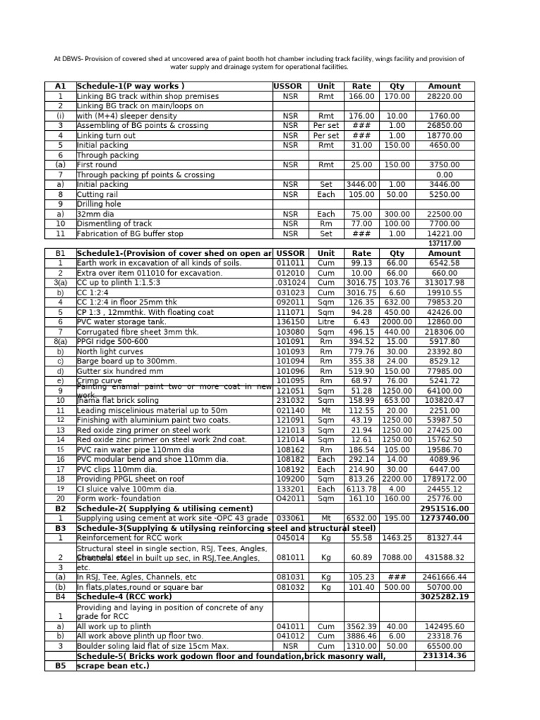 Paint Booth Estimate | PDF | Building Materials | Civil Engineering