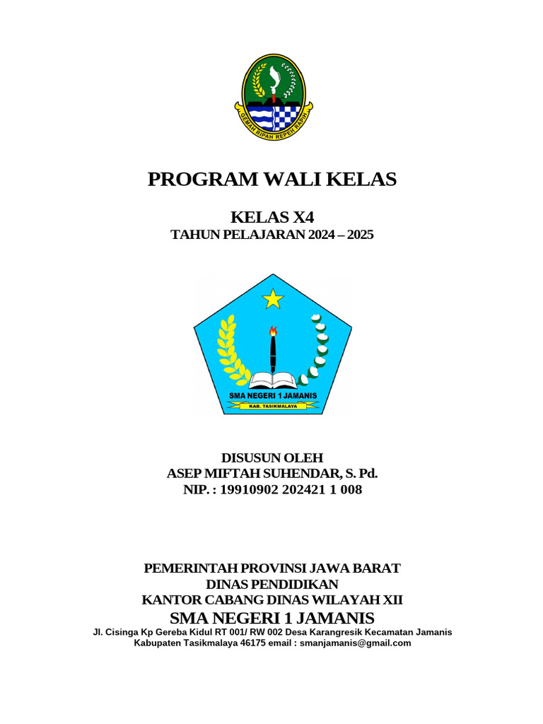 Proker Wali Kelas X4 24-25 | PDF