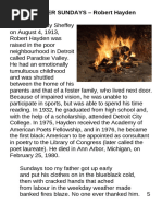 Those Winter Sundays Poem Notes | PDF