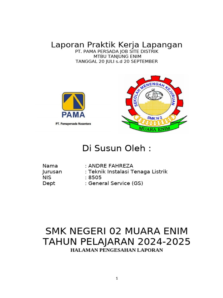 Laporan PT. PAMA ANDRE | PDF