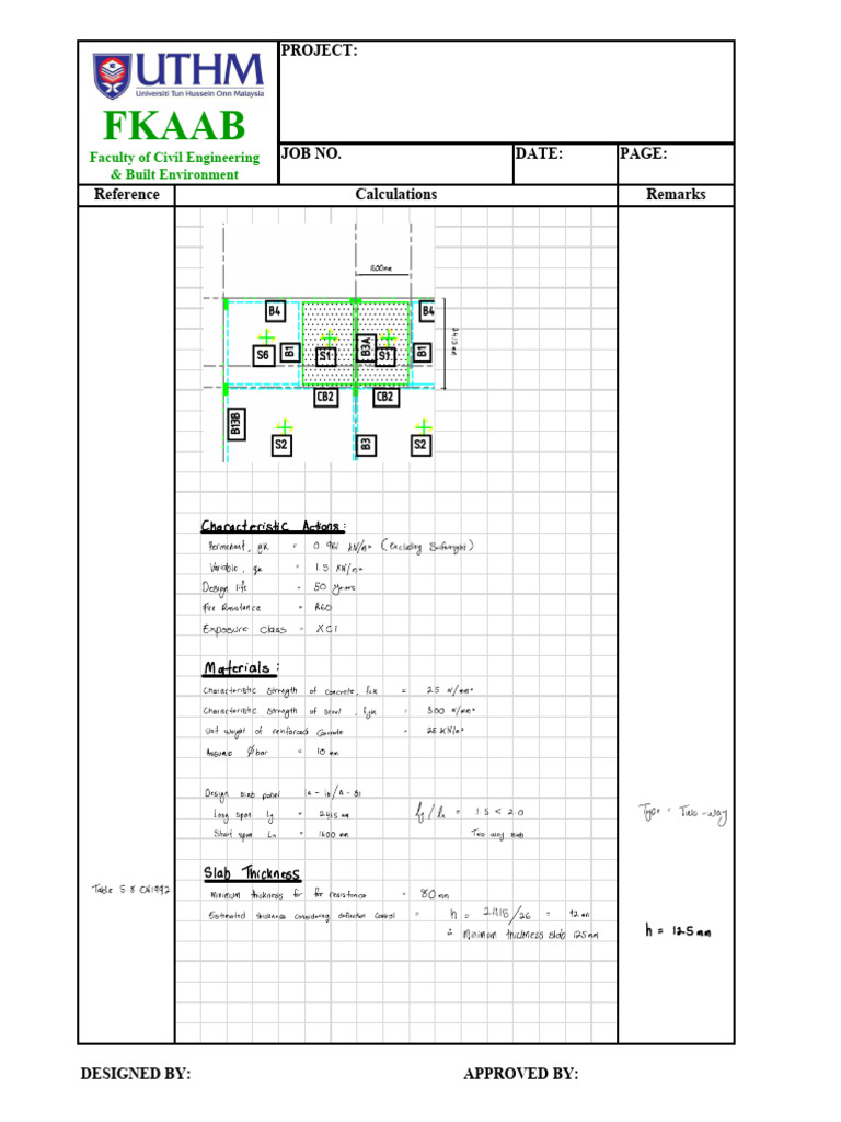 SLAB S1 Haikal | PDF | Structural Engineering | Concrete
