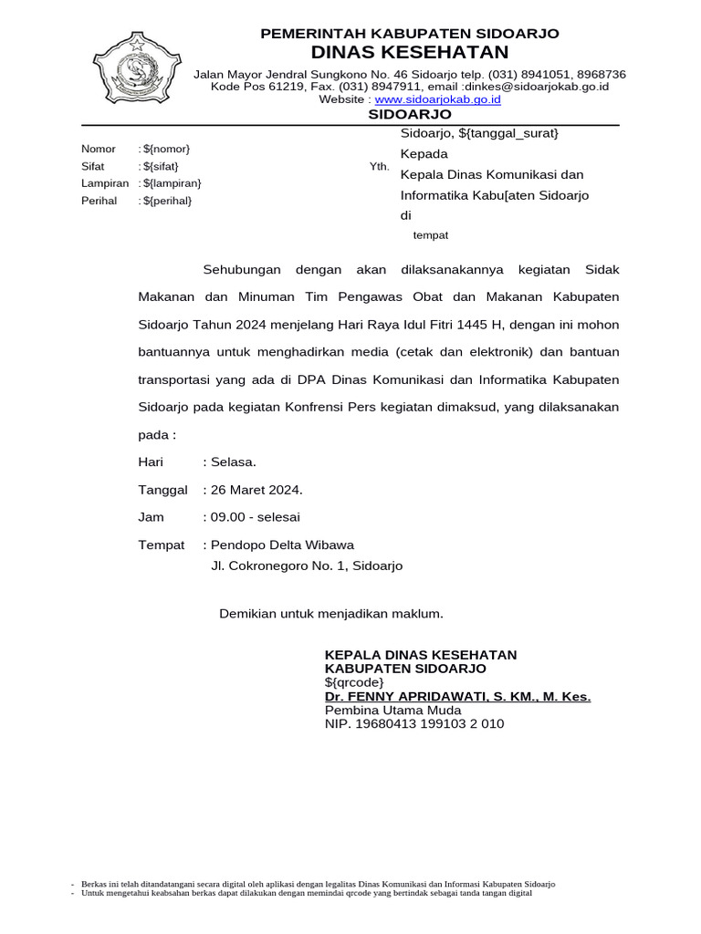 Surat Konferensi Pers | PDF