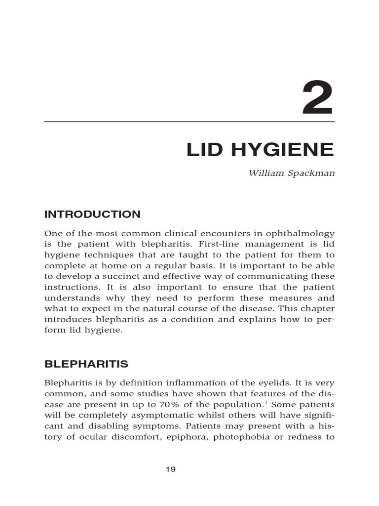 Spackman 2023 Lid Hygiene | PDF | Clinical Medicine | Human Eye