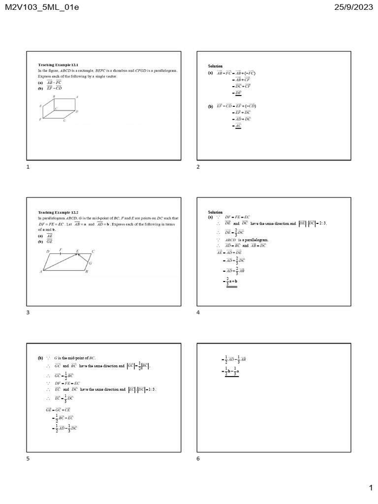 Chapter 12 Teaching Example Solutions | PDF | Cartesian Coordinate ...