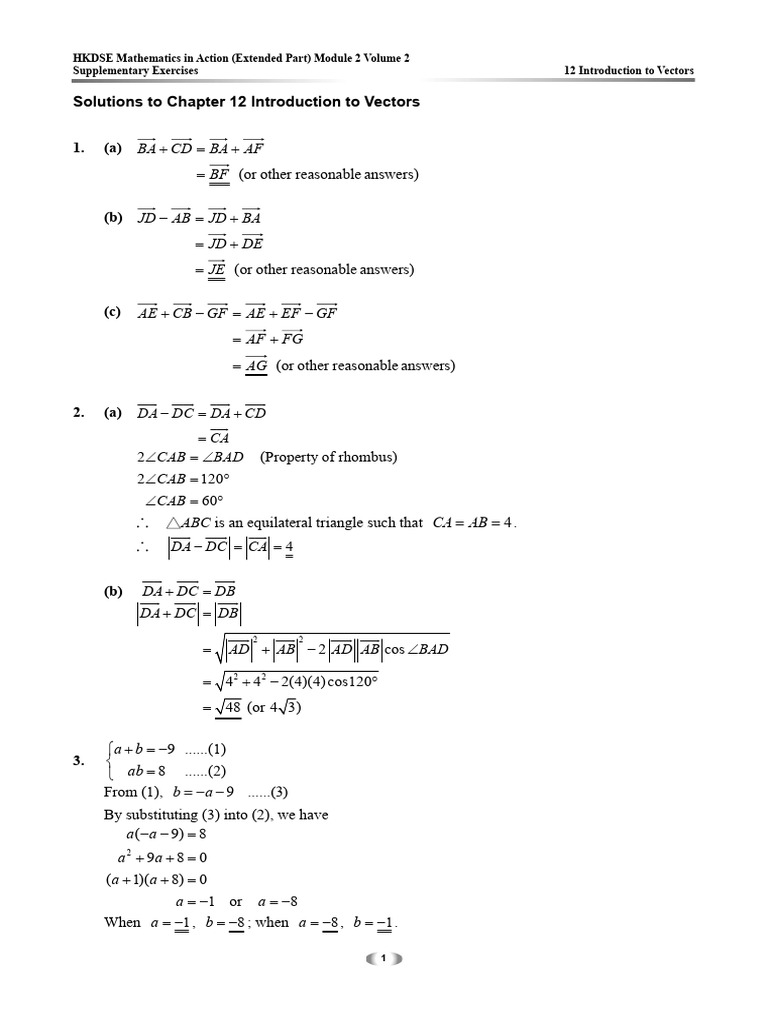 Supp Ex 12 Solutions | PDF | Abstract Algebra | Euclidean Geometry