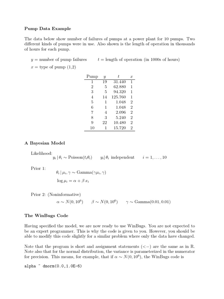 Pump Example | PDF | Applied Mathematics | Probability Theory