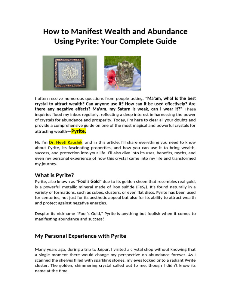 Pyrite | PDF | Career & Growth | Self-Improvement