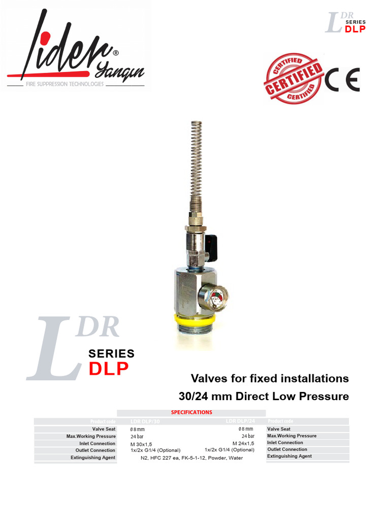 Direct Low Pressure Fire Valves | PDF | Valve | Equipment