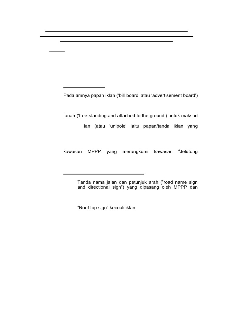 '05 Garispanduan Kawalan Papan Iklan (Billboard) Dan Menara Papan Iklan Setiang (Unipole) Dan ...