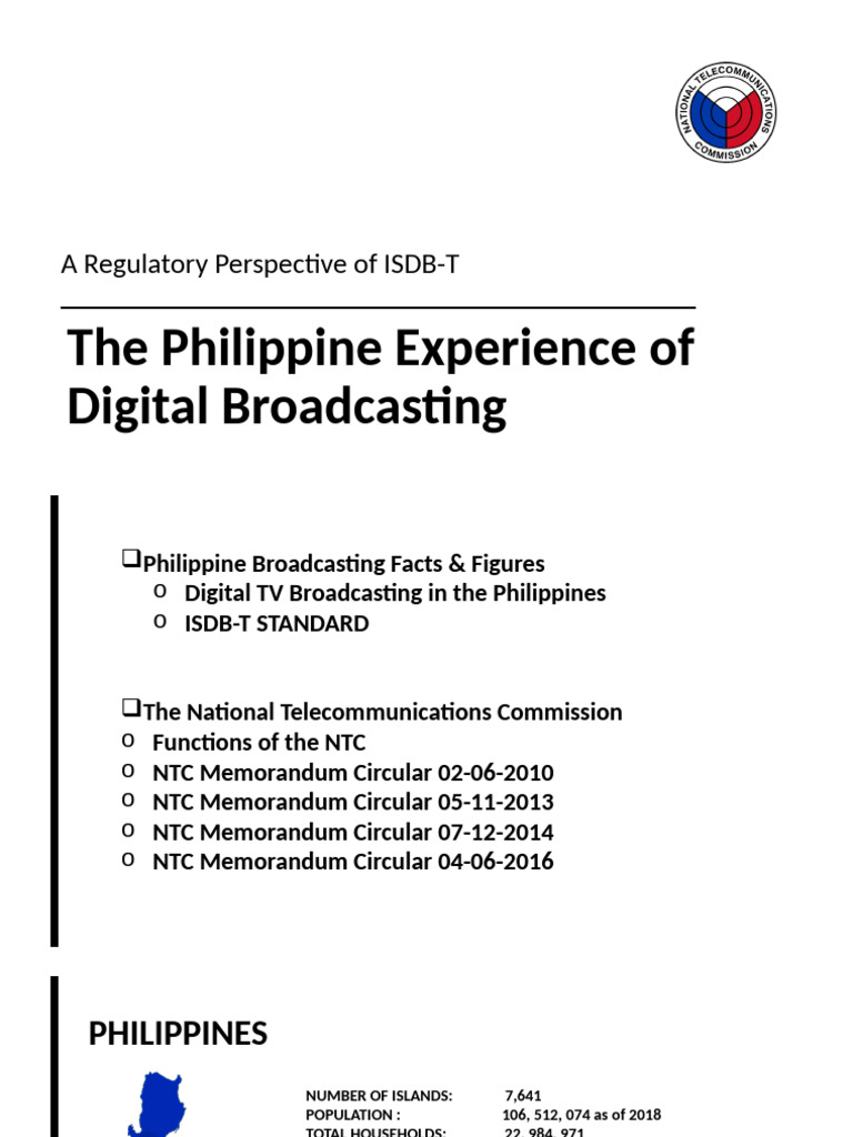 The Philippine Experience of Digital Broadcasting | PDF | Digital ...