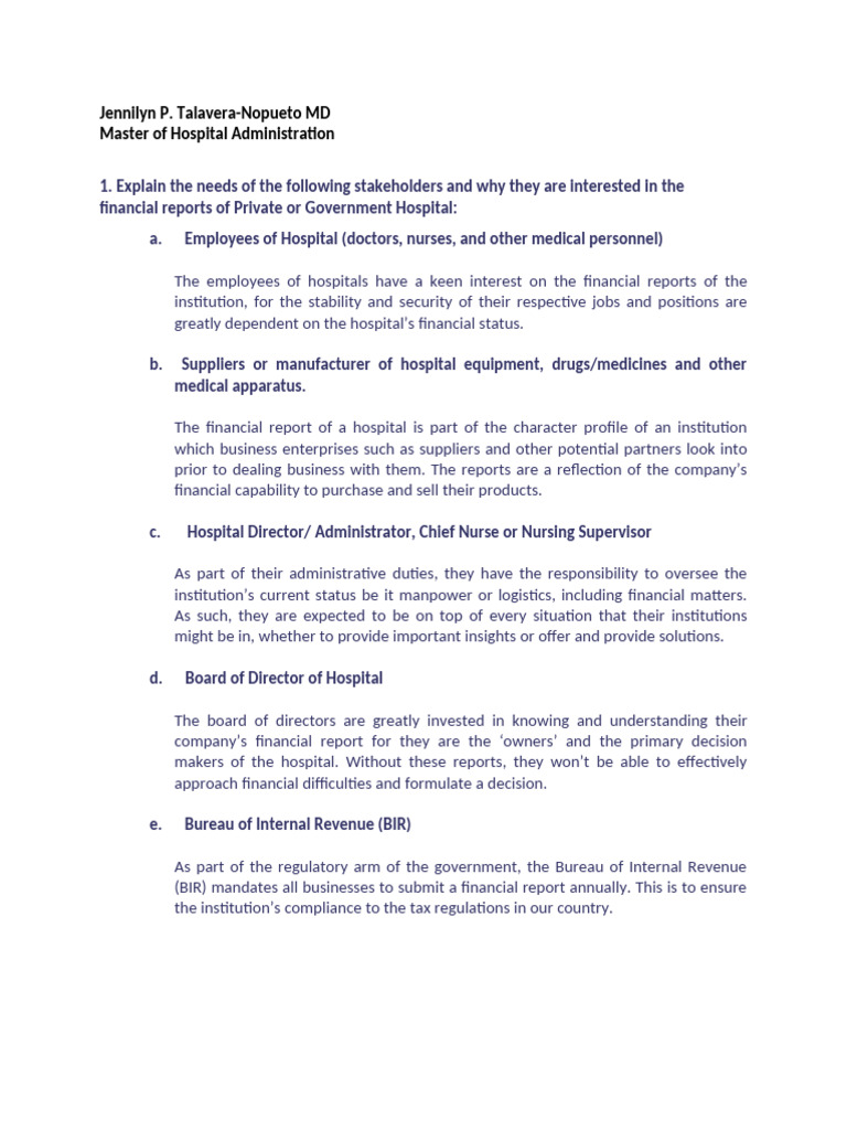 MHA 1 - Finance | PDF | Board Of Directors | Business