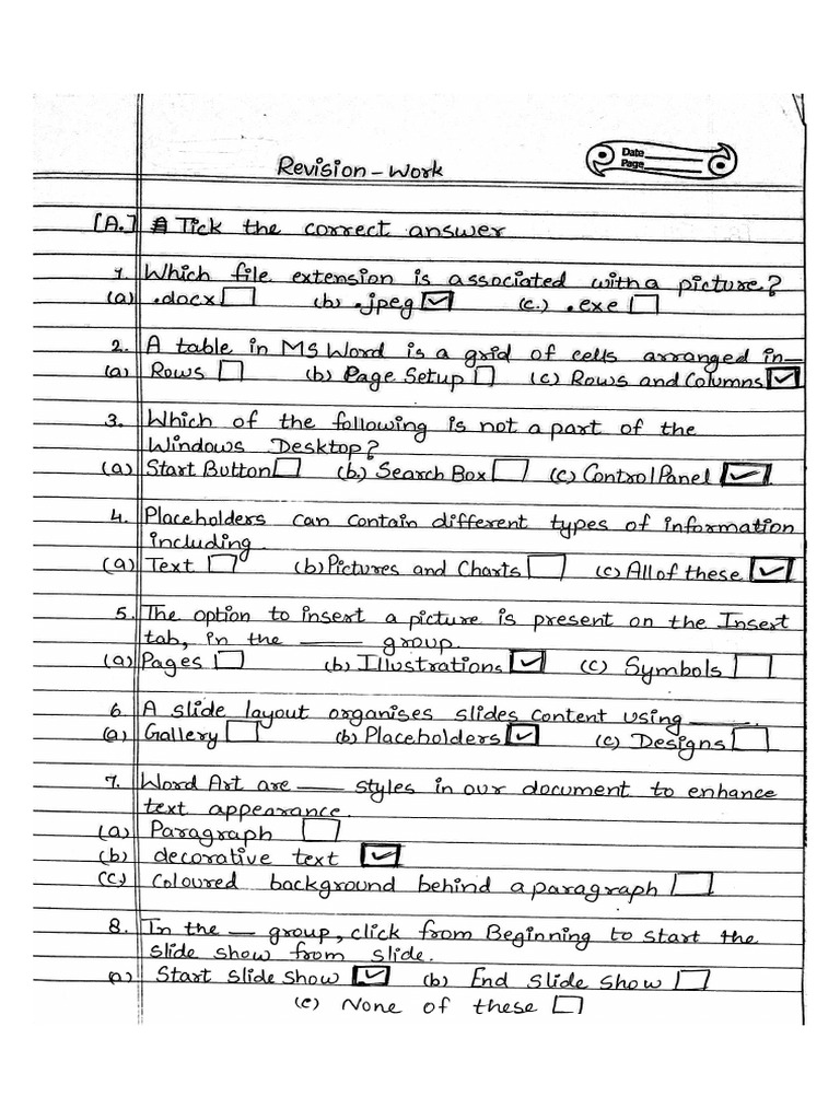 Computer - Revision Work | PDF