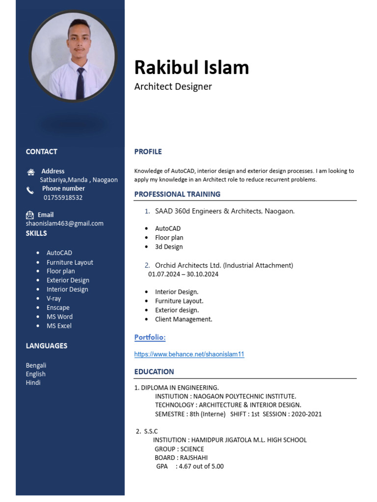 Rakibul Islam: Architect Designer | PDF | Art