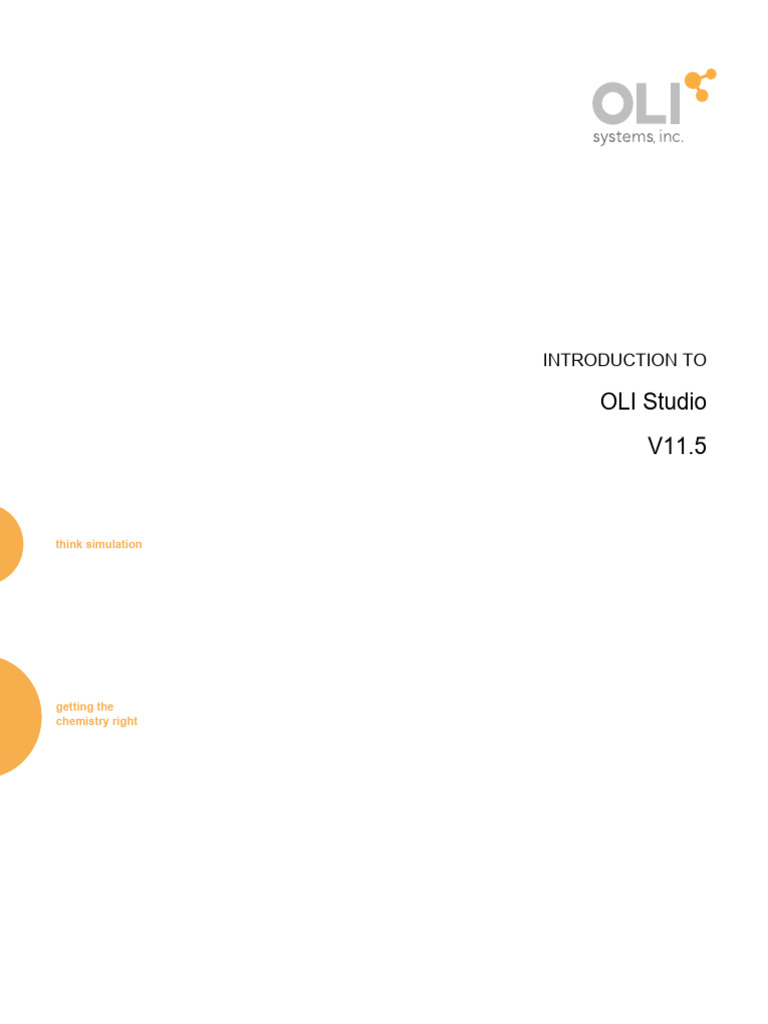 OLI Studio V11.5 User Guide Part1 | PDF | Corrosion | Chemical Equilibrium
