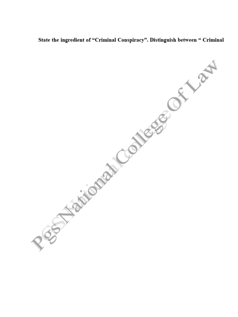 Understanding Criminal Conspiracy IPC | PDF | Aiding And Abetting | Crimes