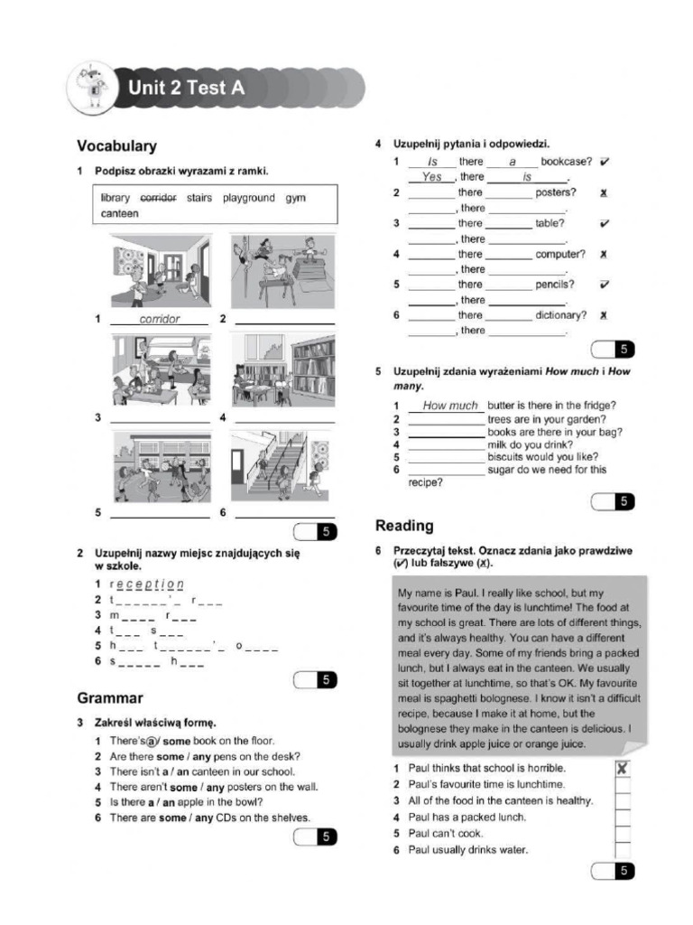 Steps Plus Klasa 5 Unit 2 | PDF