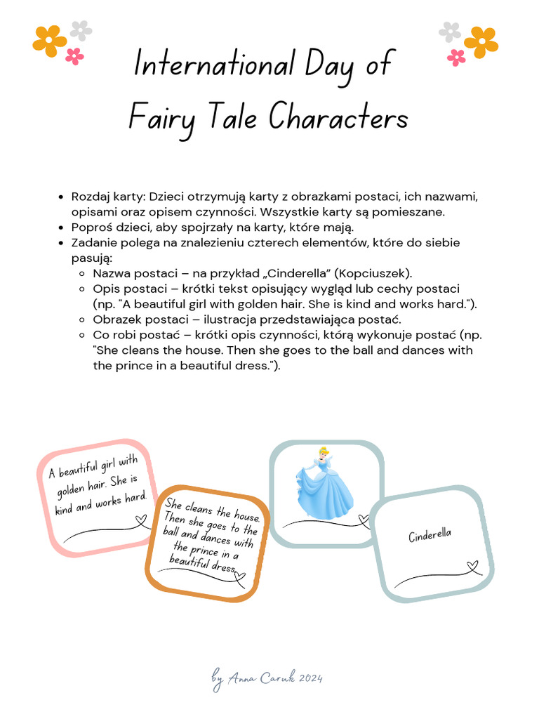 International Day of Fairy Tale Characters | PDF | Fairy Tales | Fairies