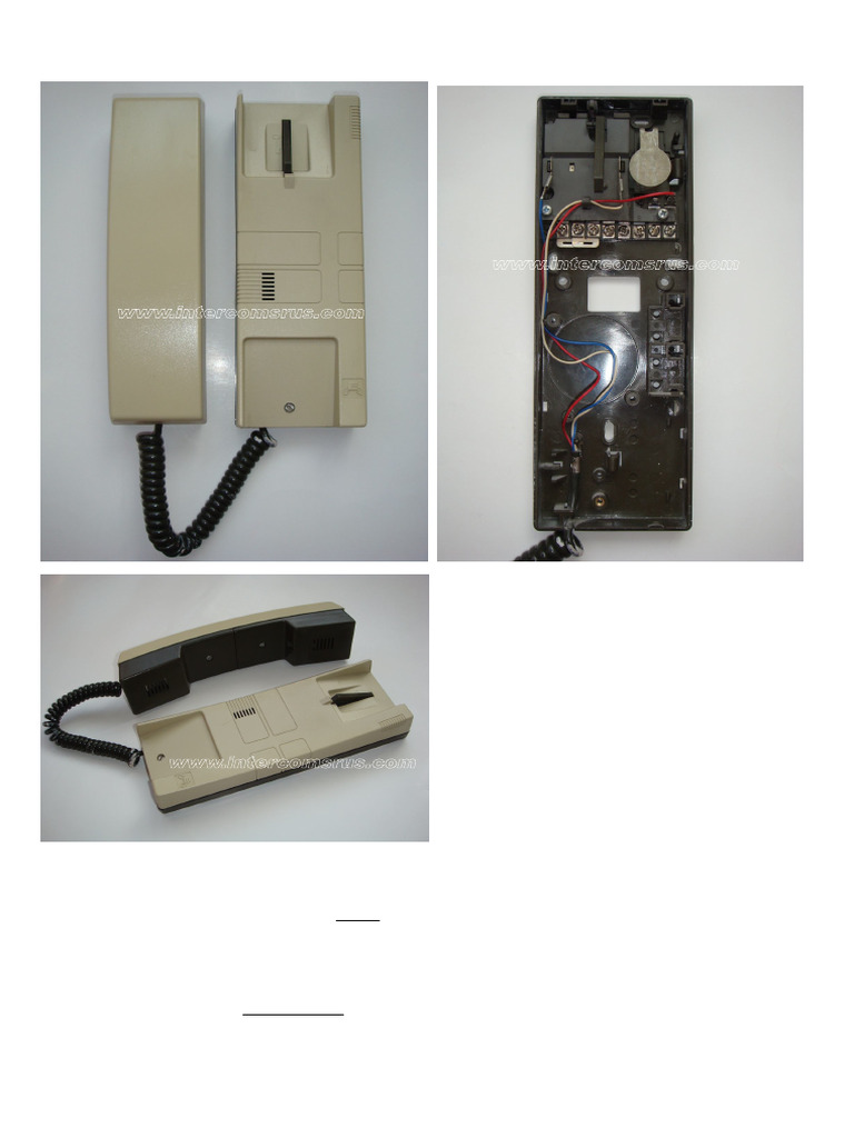 Urmet 1030 Intercom Handset Data Sheet | PDF
