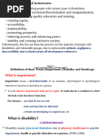 Inclusiveness Chapter One | PDF | Inclusion (Education) | Disability