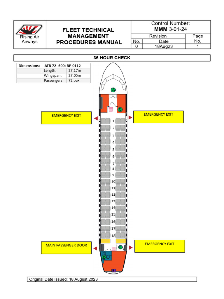 ATR 72 Emergency Equipment Layout | PDF | First Aid | Aviation ...