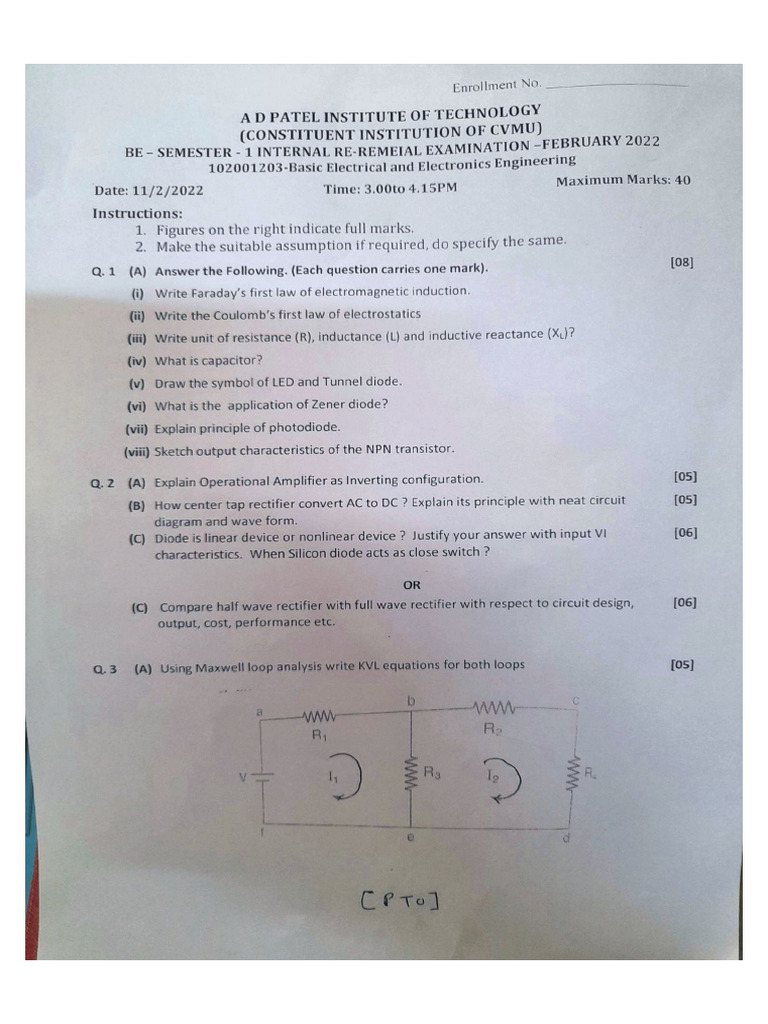 Remedial Exam Paper | PDF