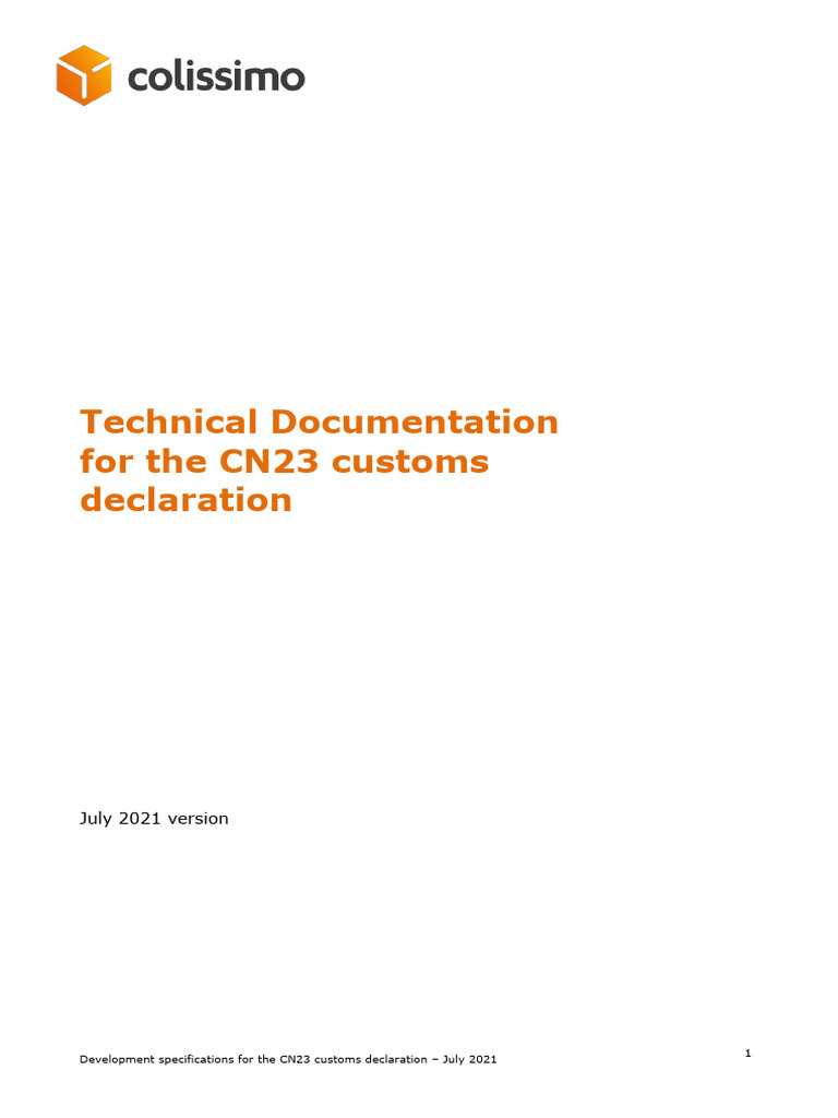 specification_CN23_EN | PDF | Customs | Soap