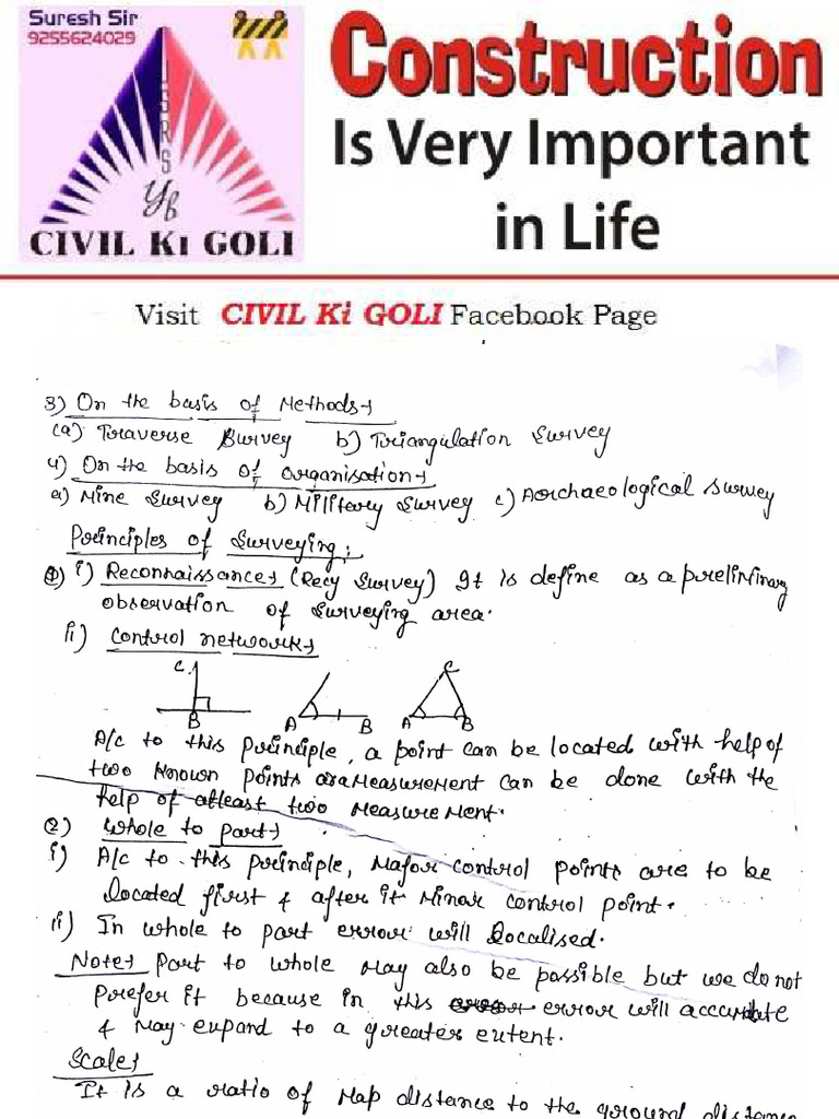 Survey Notes (Civil Ki Goli) | PDF