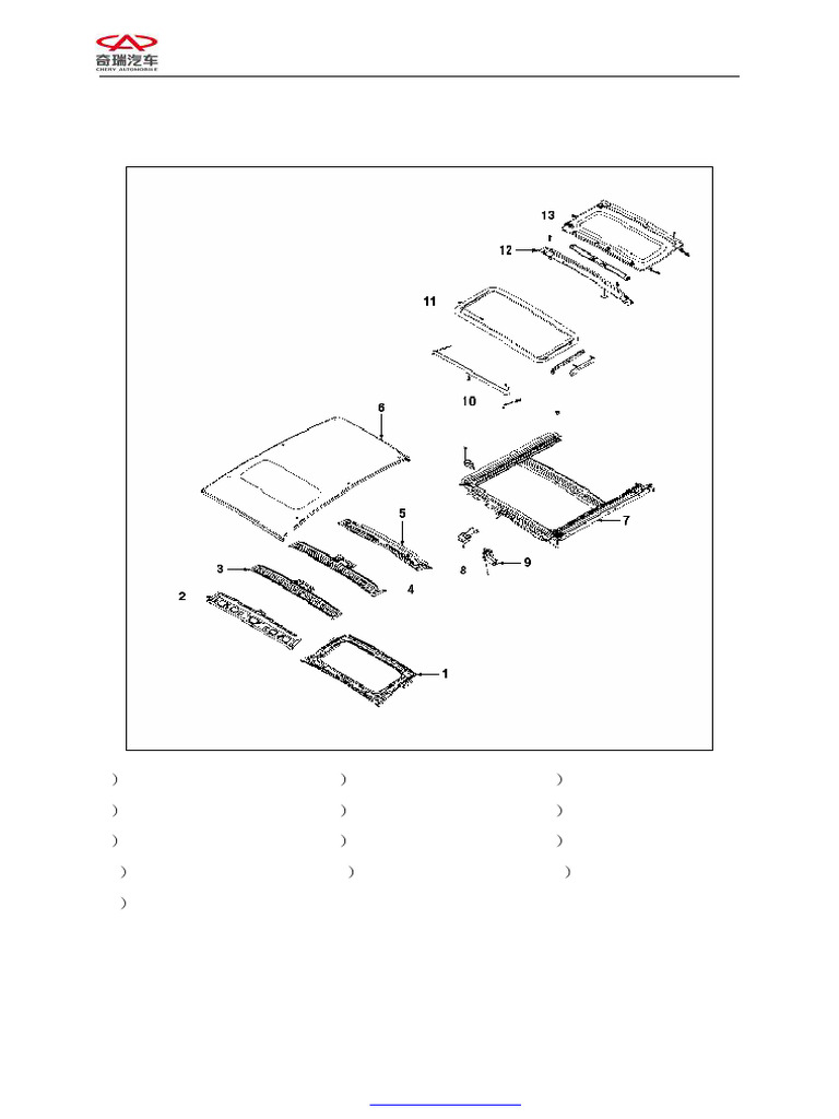 Chery A520 Sun Roof Repair Guide | PDF | Manufactured Goods