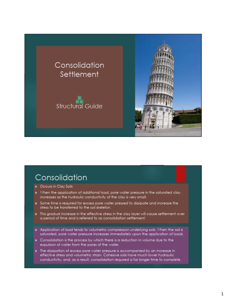 Consolidation Settlement | PDF | Soil Science | Applied And ...