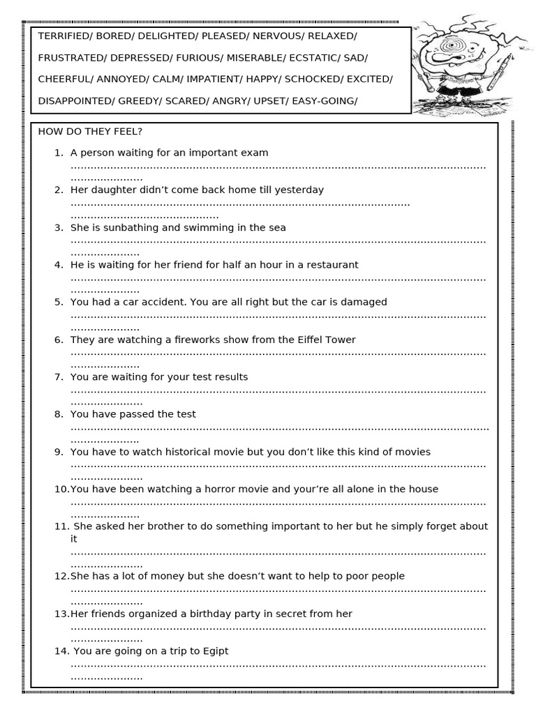 Adjectives - Describing Feelings & Emotions | PDF