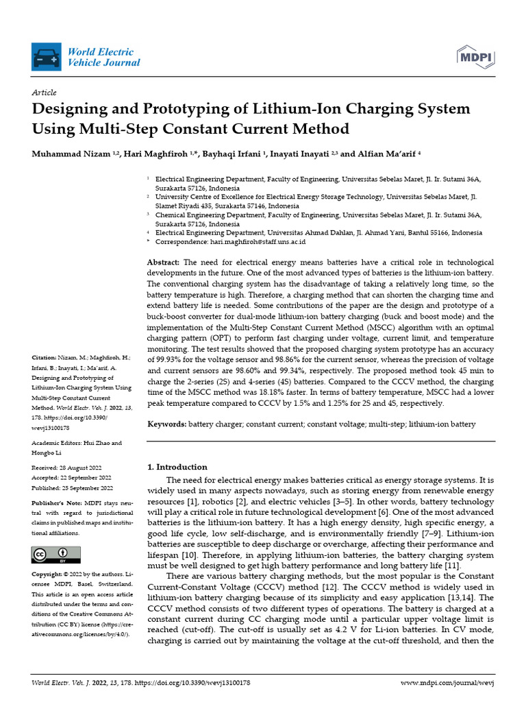 Designing and Prototyping of Lithium-Ion Charging | PDF | Electronics ...