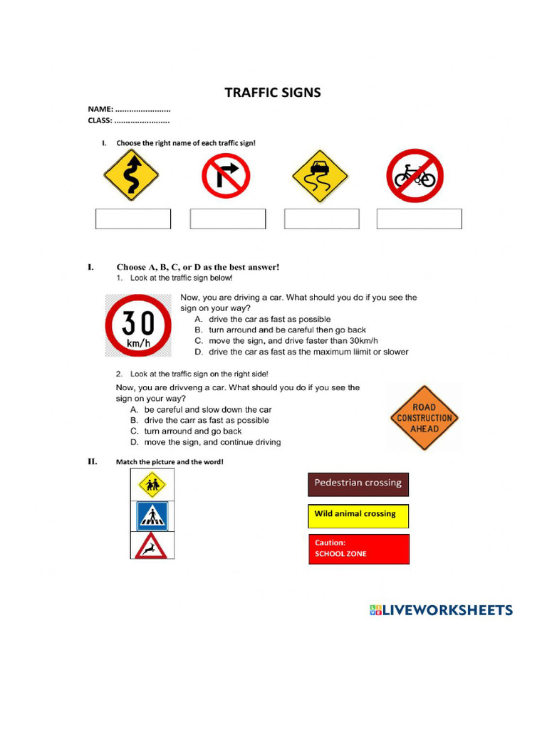 Reading Signs, Short Notices Exercises | PDF