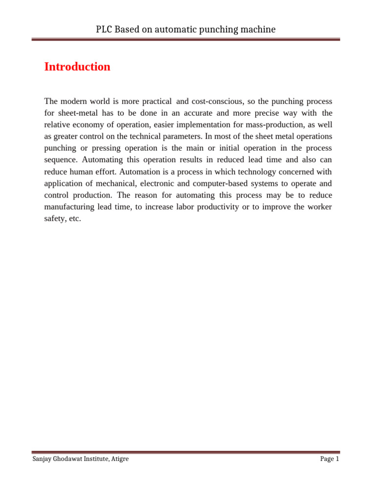 Mini Project | PDF | Programmable Logic Controller | Automation